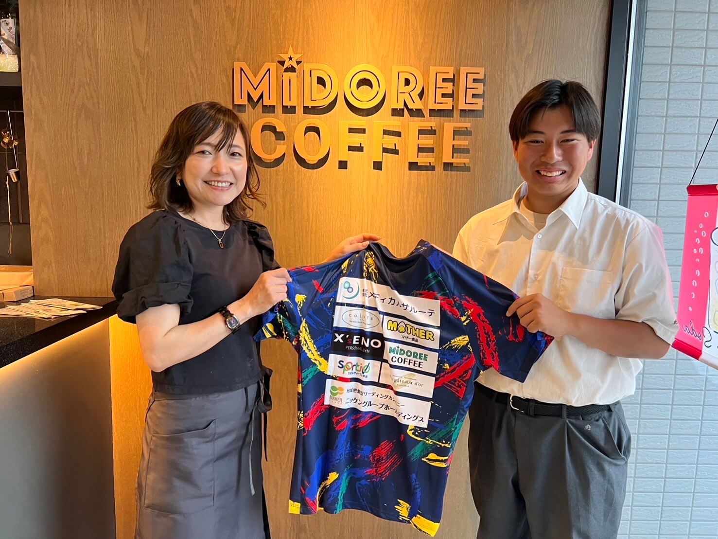 MiDOREE COFFEE様スポンサー訪問 | 南稜高校サッカー部公式ウェブサイト